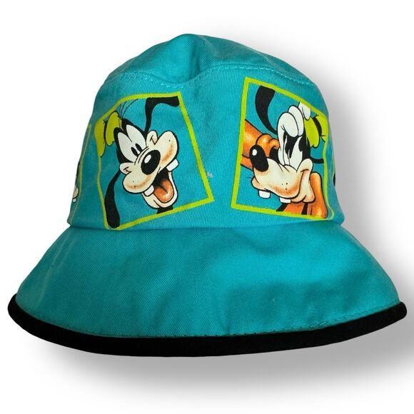 Disney | Accessories | Vintage Walt Disney World Goofy Bucket Hat Teal ...